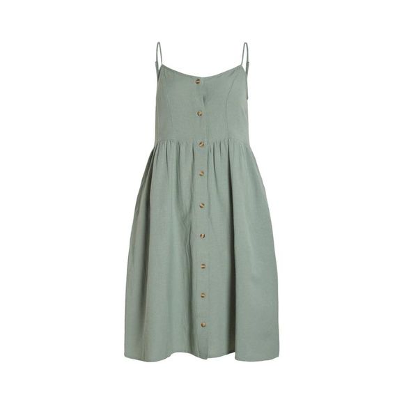 Vila Clothes | Other | Vila Clothes Cotton Buttonfront Strappy Dress ...